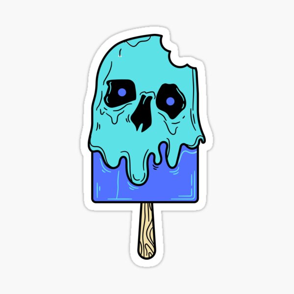 "Popsicle Skull Skeleton Beach Party" Sticker for Sale by HypnoticHighs ...