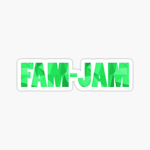 "Fam Jam - Text design with Low Poly Triangle Pattern Overlay - Green ...