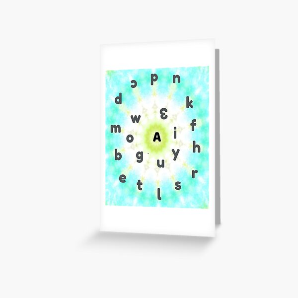 "Scrambled Letters of the Akan Twi Alphabets" Greeting Card by DIBS2021 ...