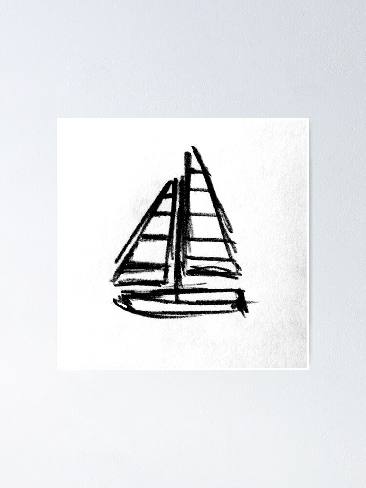 "Lil Boat - uncolored" Poster by dishess | Redbubble
