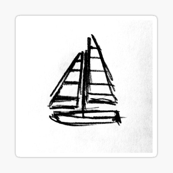 "Lil Boat - uncolored" Sticker for Sale by dishess | Redbubble