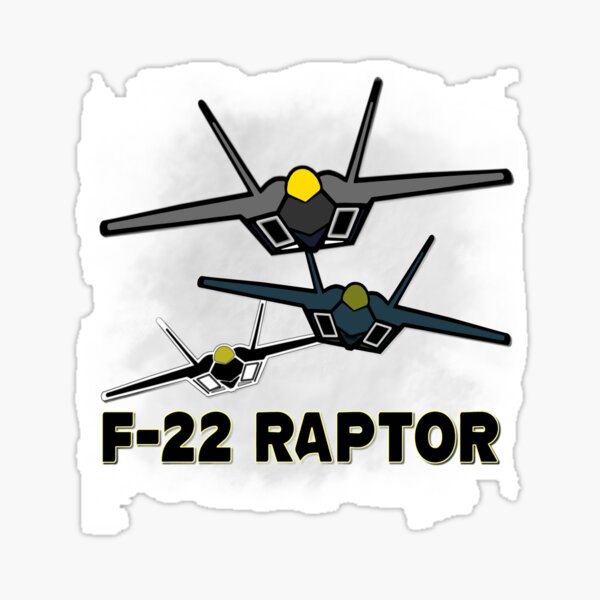"F-22 RAPTOR x 3" Sticker for Sale by AEROSPACE-IND | Redbubble