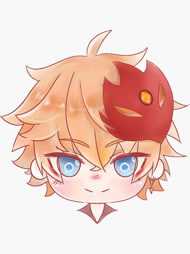 "Happy chibi Childe genshin impact ( ^‿^)" Sticker for Sale by ...