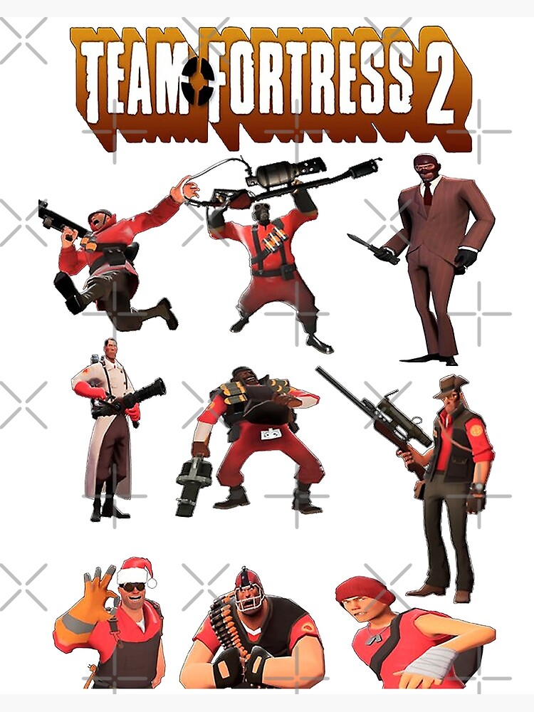 Lienzo «Team Fortress 2 Todas las clases de personajes con el logotipo ...