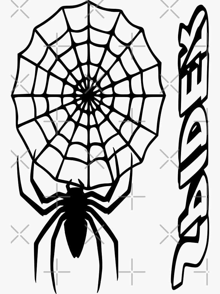 "Black Spider" Sticker for Sale by RedMinute | Redbubble