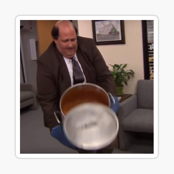 "kevin spills his chilli" Sticker for Sale by miiadesigns | Redbubble