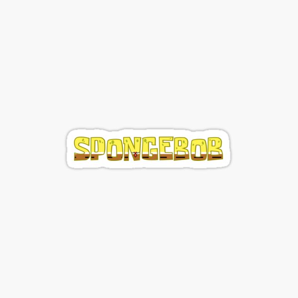"SpongeBob design as name" Sticker for Sale by YodaJuan4Me | Redbubble