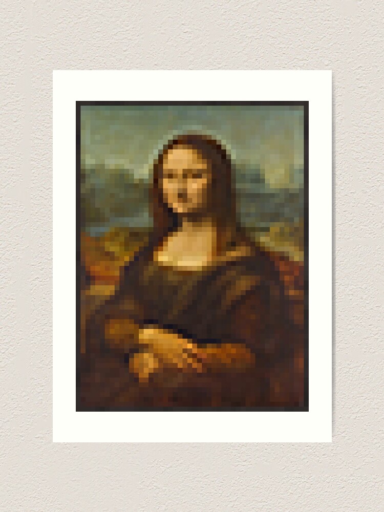 "Minecraft Painting The Mona Lisa" Art Print by Saikishop | Redbubble