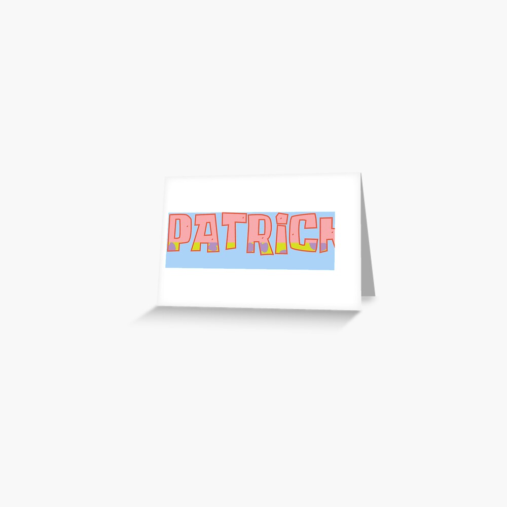"Patrick Star custom name" Sticker for Sale by YodaJuan4Me | Redbubble