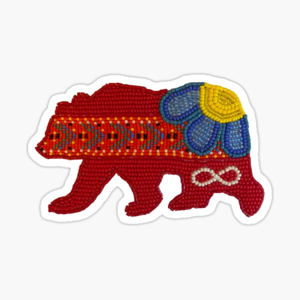 "Métis Bear" Sticker for Sale by Jenannbrown | Redbubble
