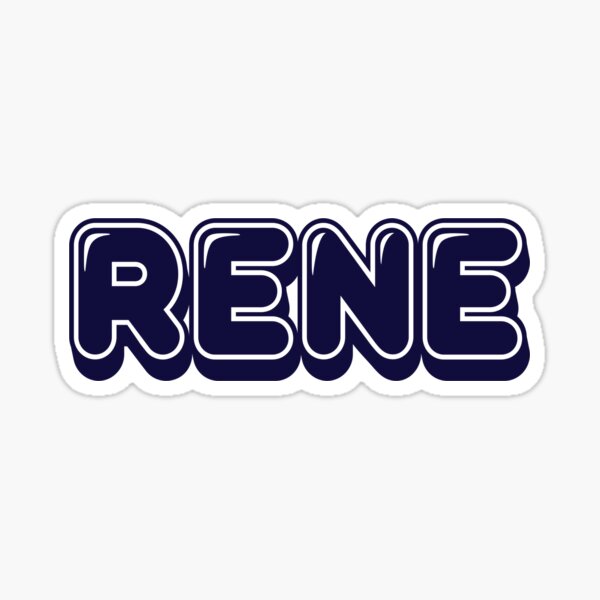 "RENE" Sticker by gerarddiviase | Redbubble