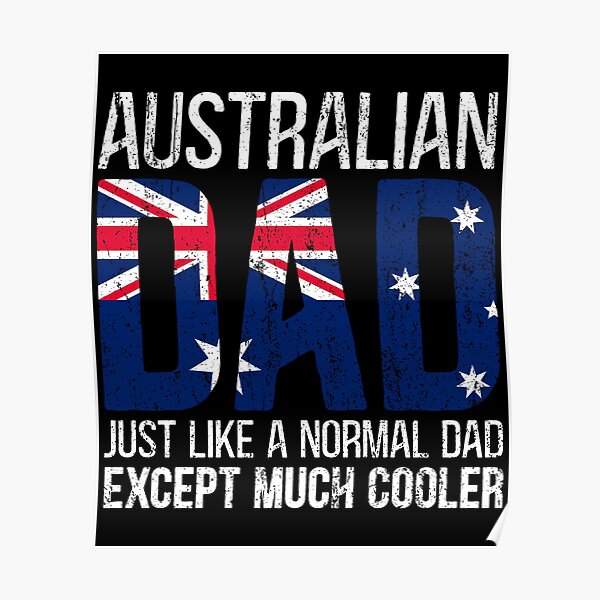 "Australian Dad Like Normal Except Cooler Australia Flag Vintage ...