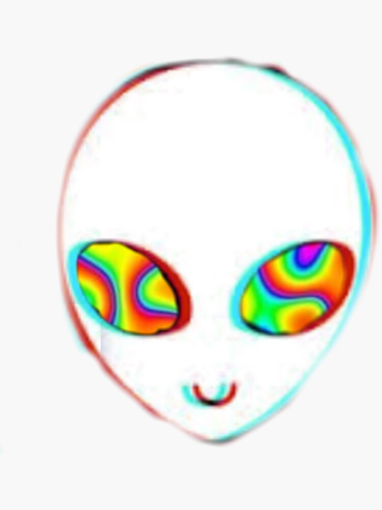 "Trippy eye alien" Sticker by Stonedvibes | Redbubble