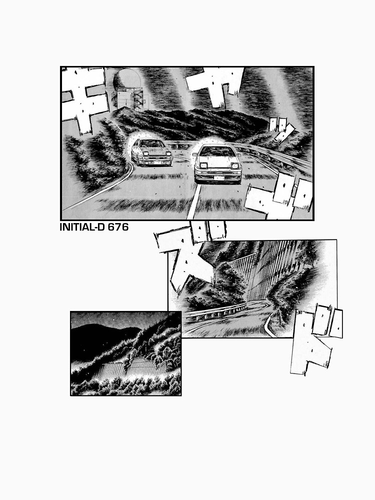 "Initial D Manga Print" T-shirt for Sale by tonkat | Redbubble ...