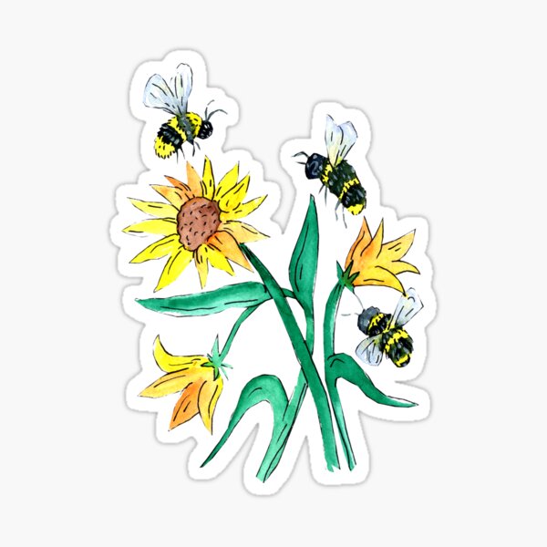 "Little Buzzy Bees " Sticker for Sale by missmann | Redbubble