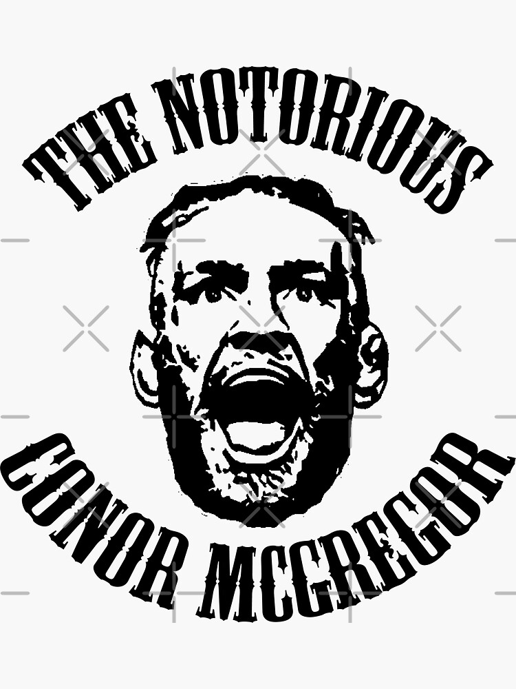 "Conor McGregor The Notorious " Sticker for Sale by Almusawwir | Redbubble