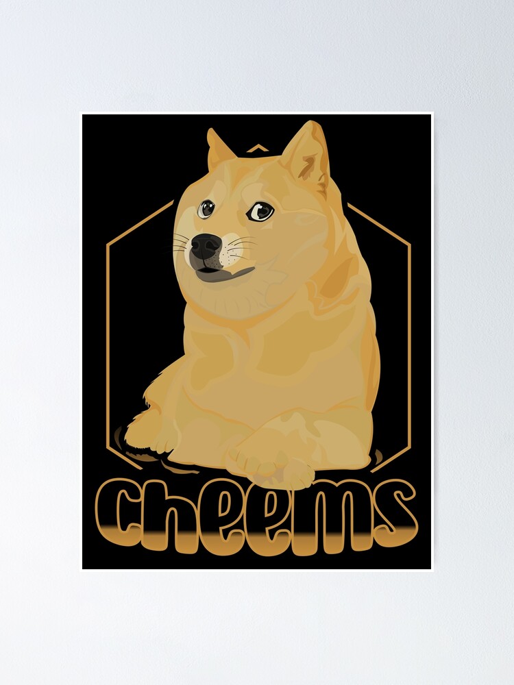 Póster «Cheems famosos en las redes sociales» de design-mind99 | Redbubble