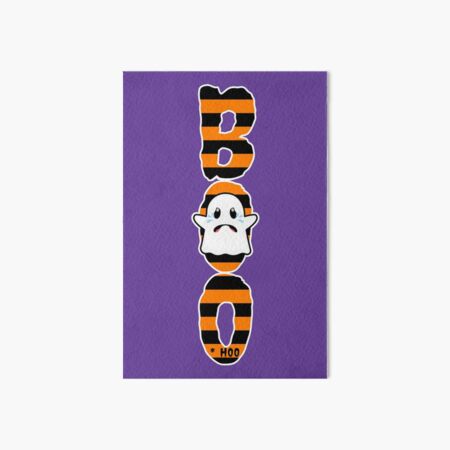 "BOO (hoo): Cute (but scared) Halloween Ghost" Art Board Print by ...