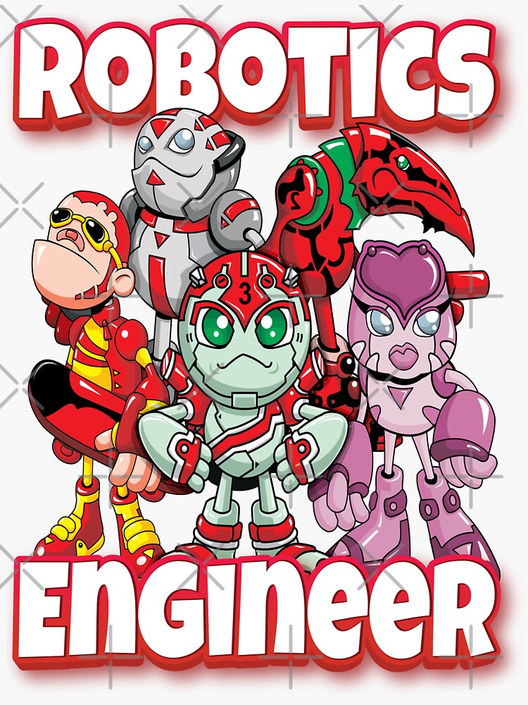 "Robotics Engineer Robots Team" Sticker for Sale by ProjectRobotics ...