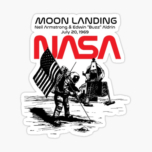 "Apollo 13 T-ShirtNasa Moon landing 1969" Sticker by NooPutin | Redbubble