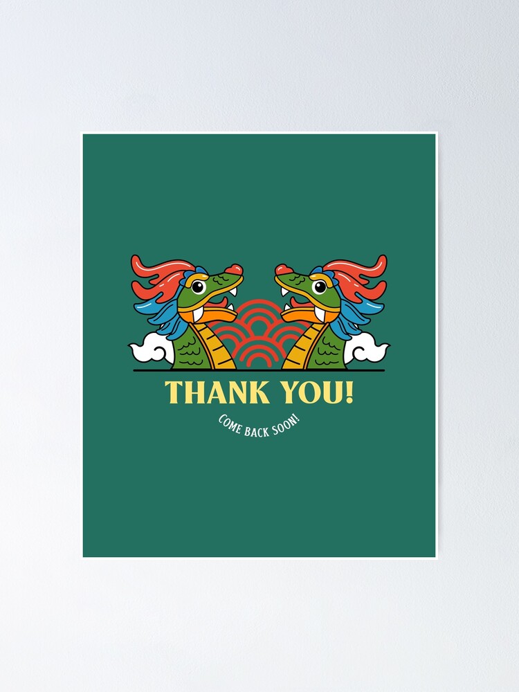 "THANK YOU! | Come back soon!" Poster by AladdinMktgs | Redbubble