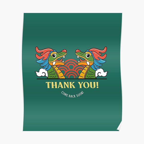 "THANK YOU! | Come back soon!" Poster by AladdinMktgs | Redbubble