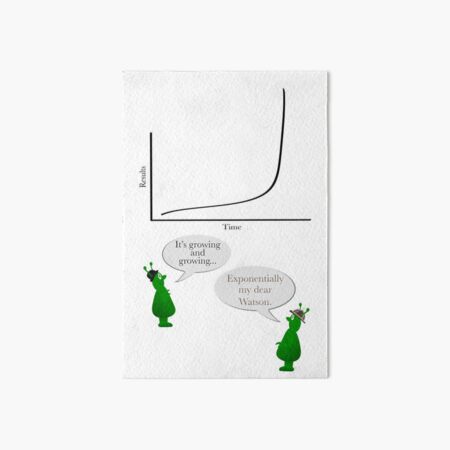 "Cartoon - sleuths take a look at exponential growth. " Art Board Print ...