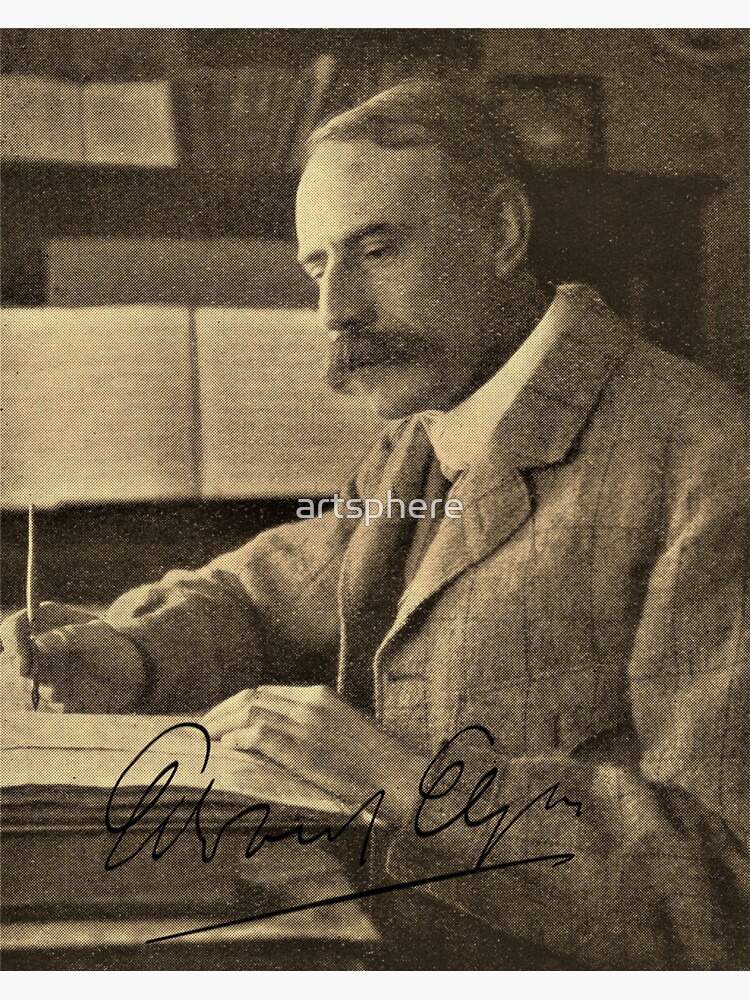 "Sir Edward Elgar with Signature" Sticker for Sale by artsphere | Redbubble