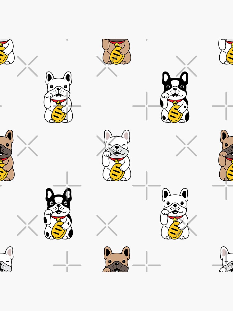 "Cute Maneki Dogs" Sticker for Sale by sofiatheof | Redbubble