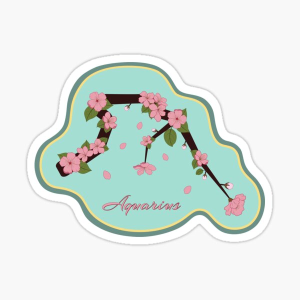 "Aquarius Day - Astrological and botanical pattern with a tree branch ...