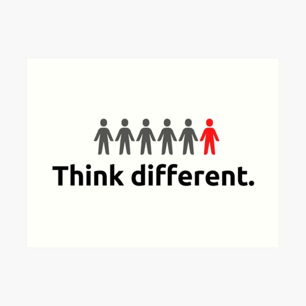 "THINK DIFFERENT - Logo " Art Print for Sale by bassetto429 | Redbubble