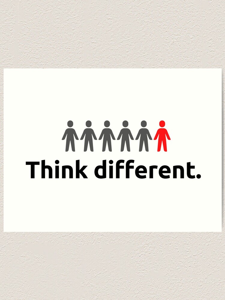 "THINK DIFFERENT - Logo " Art Print for Sale by bassetto429 | Redbubble