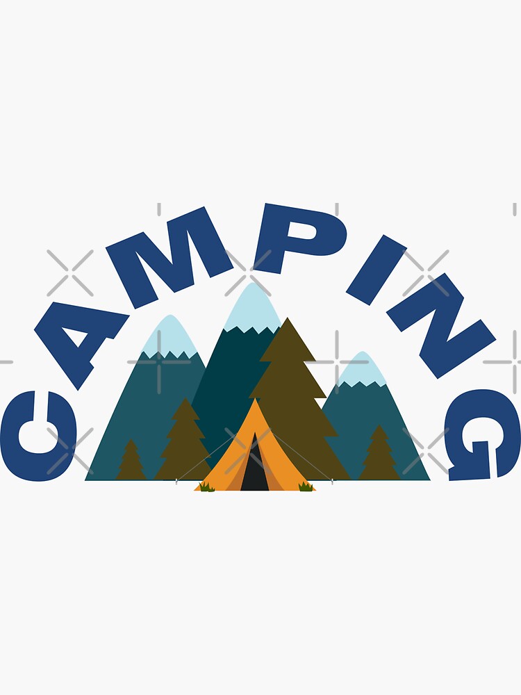 "Camping, camping, camping" Sticker for Sale by Nordwind | Redbubble