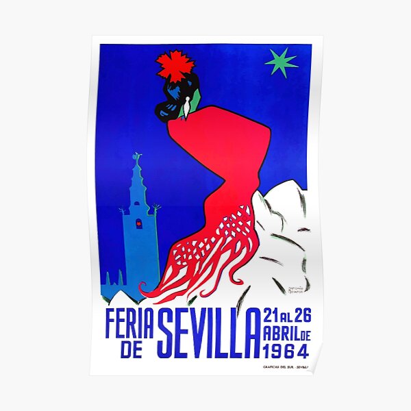 "Spain 1964 Seville April Fair Poster" by retrographics | Redbubble