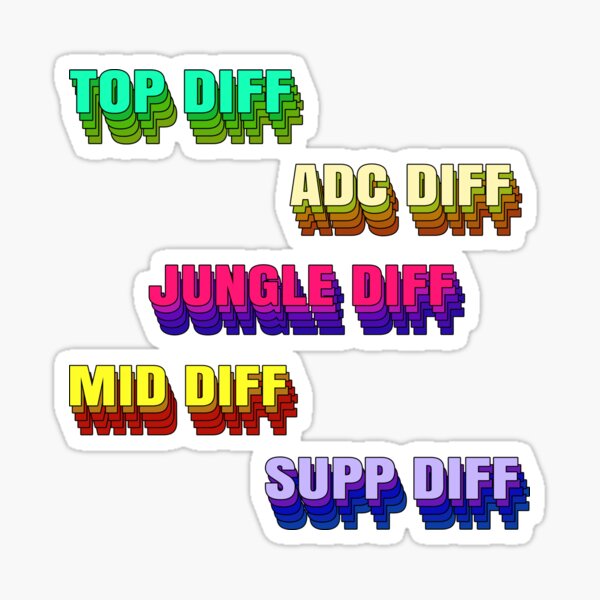 "League Roles Sticker Pack" Sticker by ASOE | Redbubble