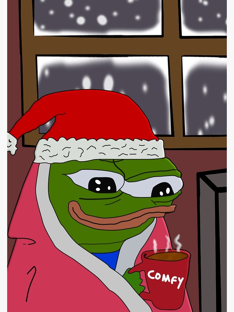 "Rare Pepe Comfy Cozy Christmas " Poster by Slav-Art | Redbubble