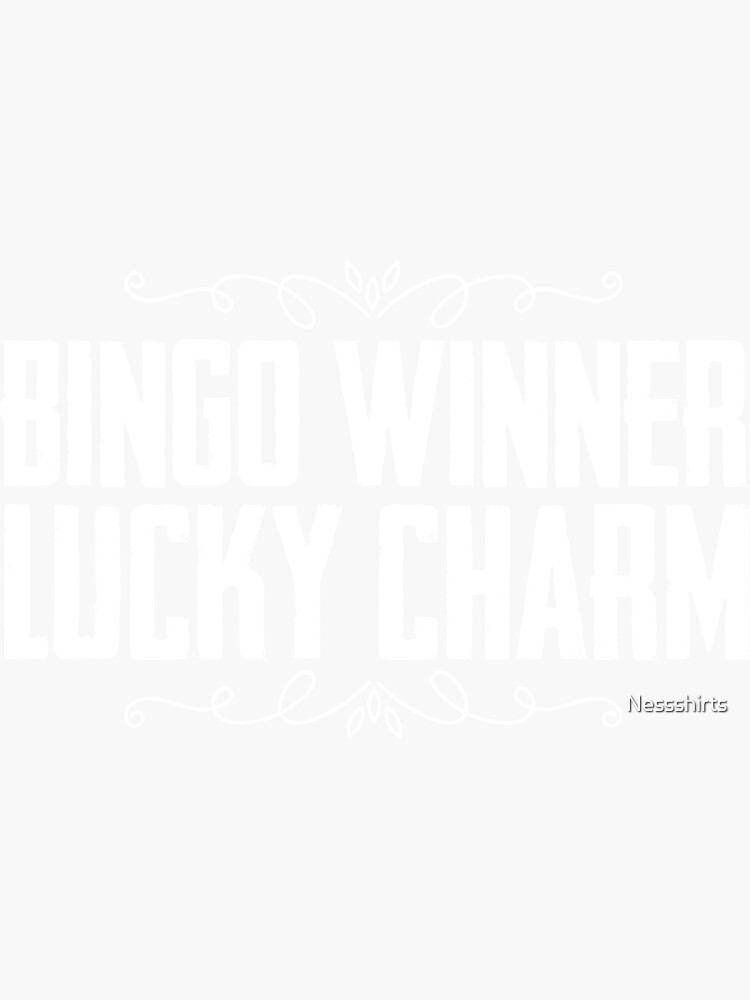 "Bingo Winner Lucky Charm Bingo Squad Bingo Player" Sticker for Sale by ...