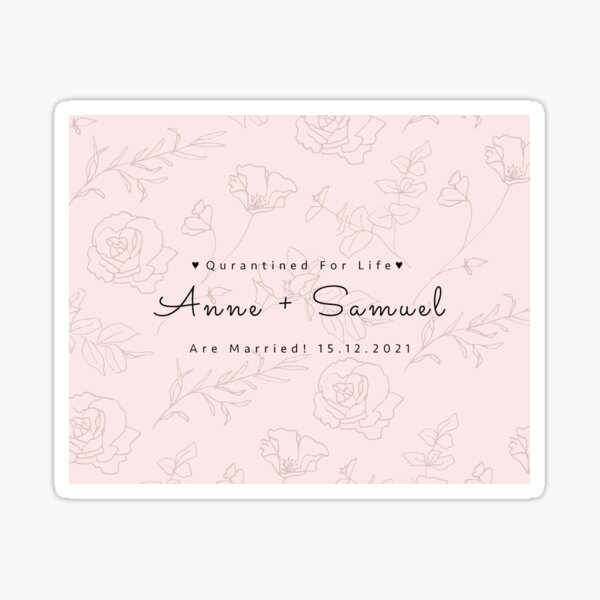 "Personalized for Wedding/ Guests/ Invitation for Your Big Day" Sticker ...