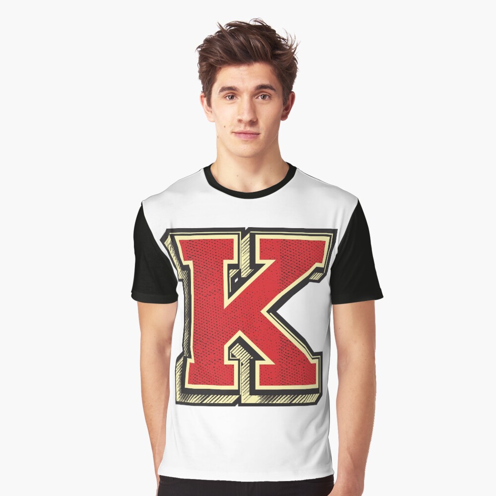 "Vintage Letter K Retro typography style capital letters" Sticker for ...