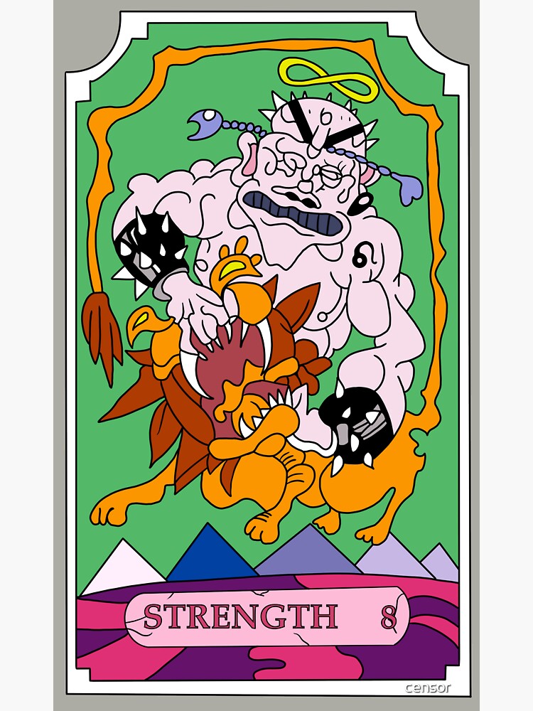 "Strength JoJo Tarot Card - HD" Sticker for Sale by Cear-the-Baka ...