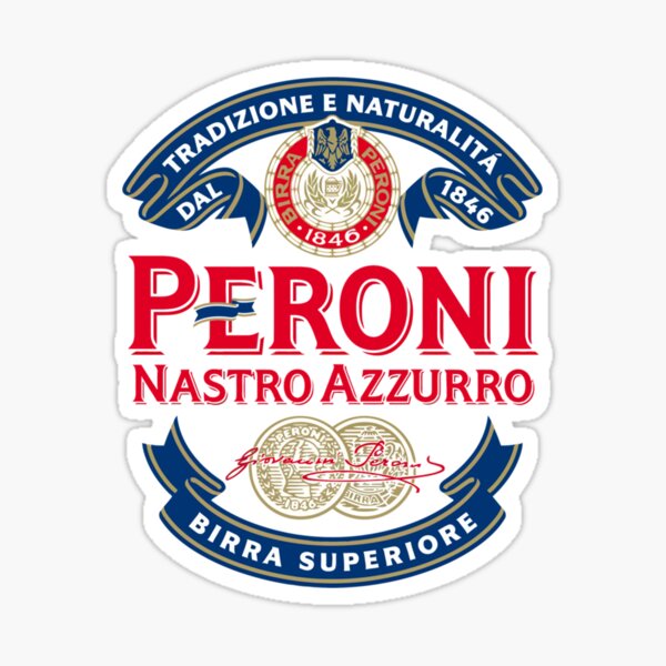 "Peroni Beer Larang Asu" Sticker for Sale by BirgittaGrimm | Redbubble