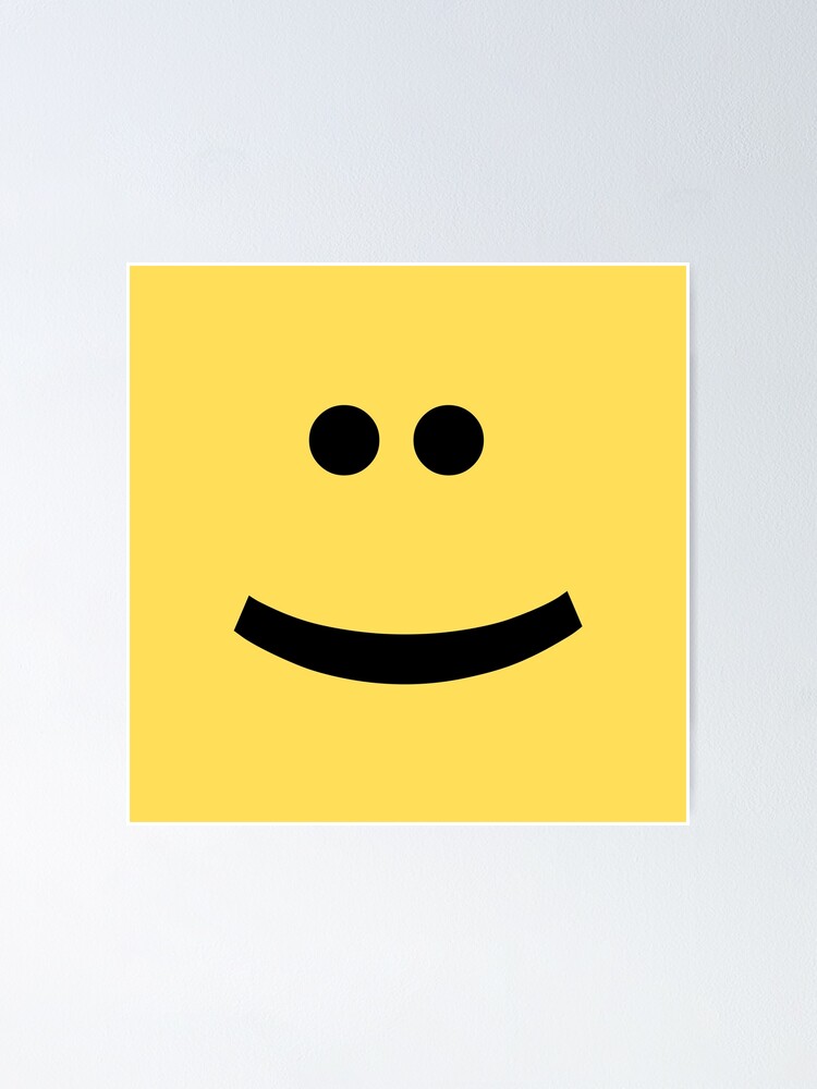 "yellow square smiley happy face" Poster for Sale by fl0world | Redbubble