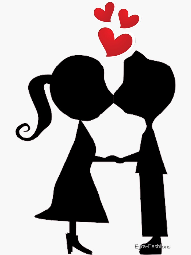"The cute love couple sticker" Sticker for Sale by Egra-Fashions ...