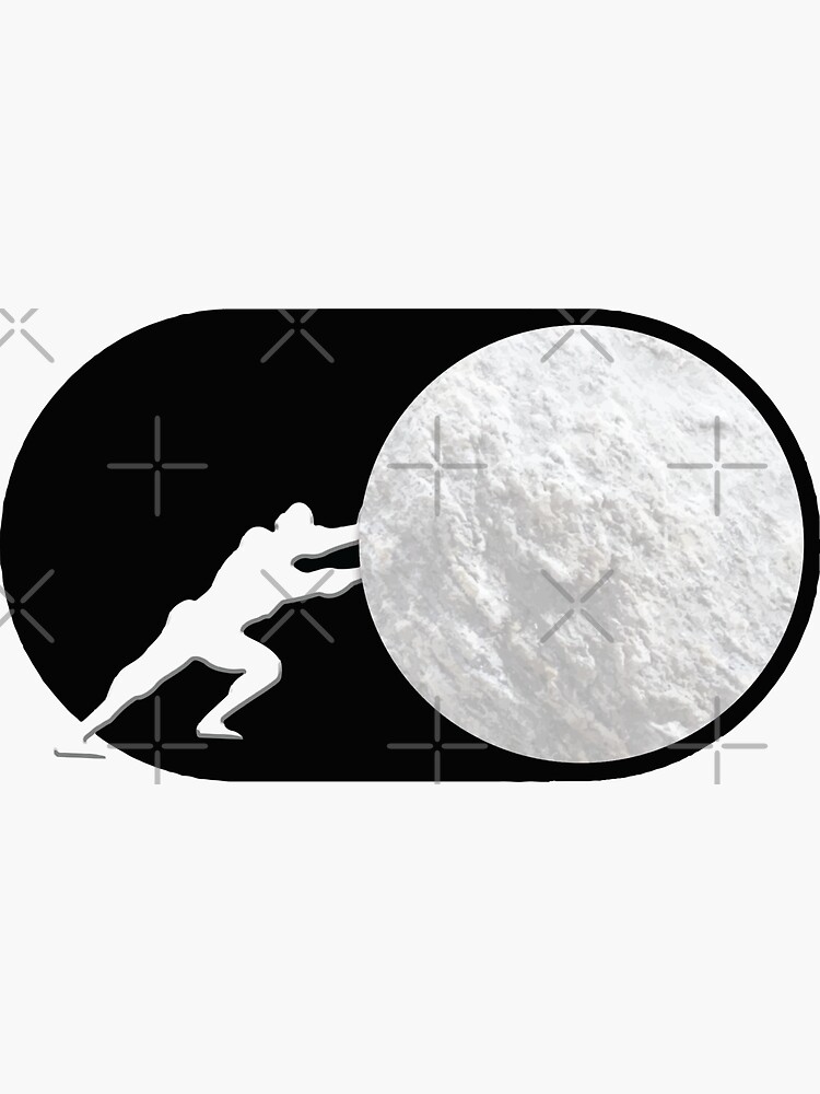 "Sisyphus Mode On (Black-White)" Sticker for Sale by Pink-Gizz | Redbubble