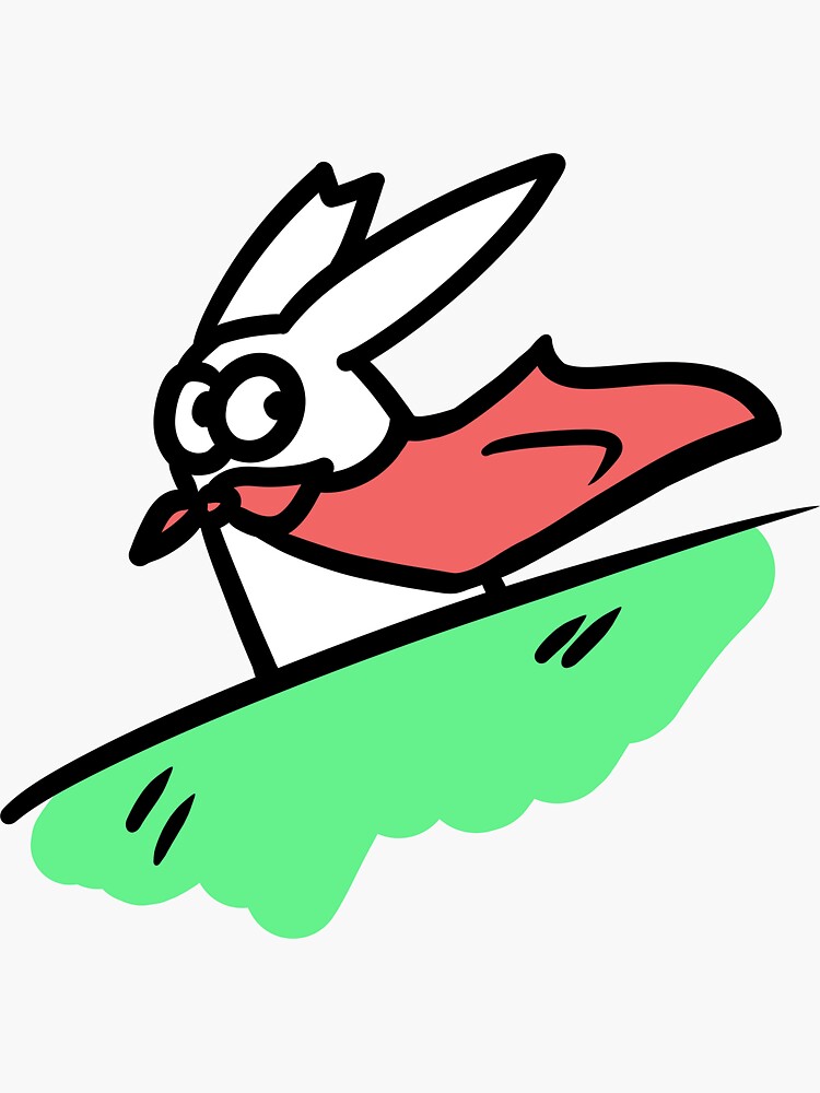 "goodbye rabbit" Sticker by boodi95 | Redbubble