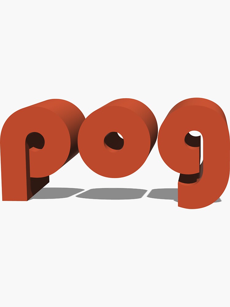 "pog" Sticker for Sale by Cagor | Redbubble
