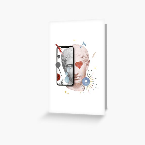 "Crying Greek God Statue - Aesthetic" Greeting Card for Sale by ...