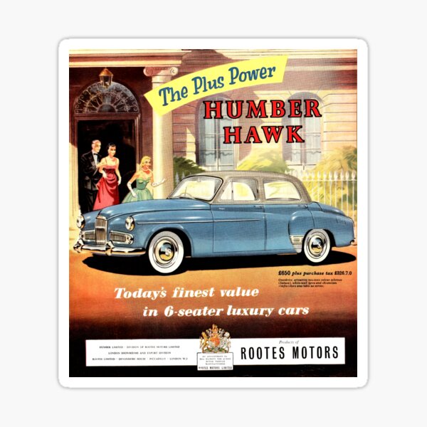 "HUMBER HAWK - ADVERT" Sticker for Sale by ThrowbackM3 | Redbubble
