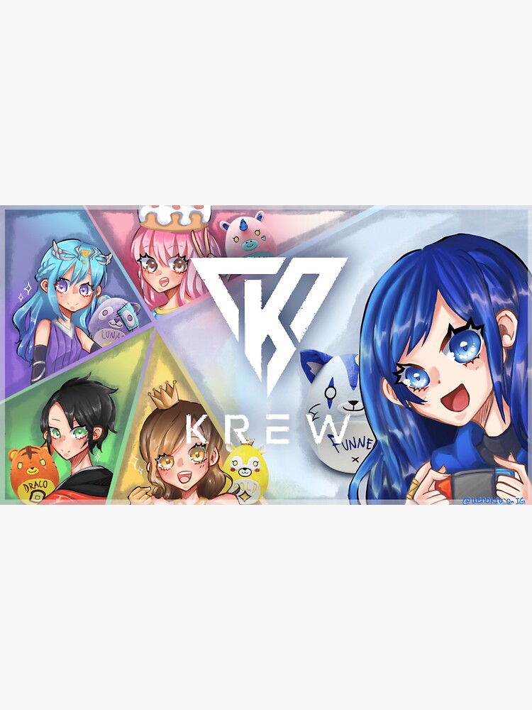 "itsfunneh and the krew" Sticker for Sale by kader011 | Redbubble