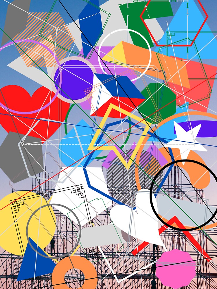 "Shapes-Lines-Forms-Color Combinations" Sticker for Sale by totSMe65 ...